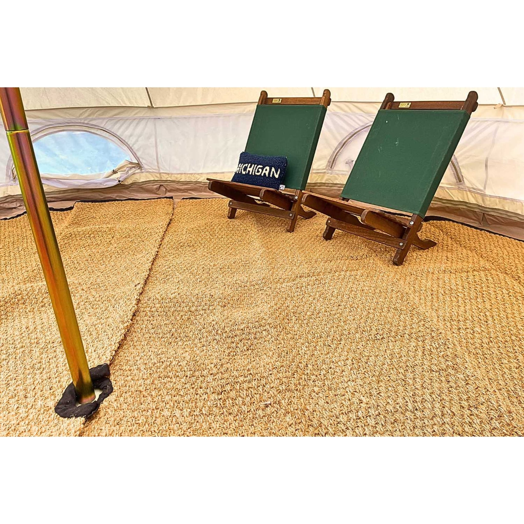 13' (4M) Coir Bell Tent Rug Half Moon — Beyond Tent