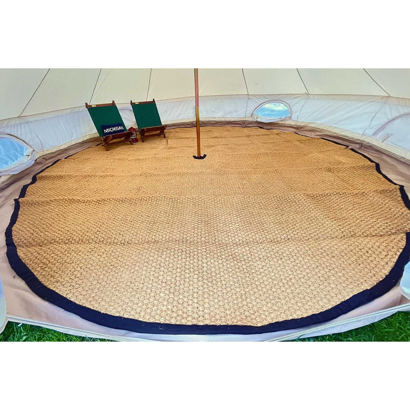13' (4M) Coir Bell Tent Rug Half Moon — Beyond Tent