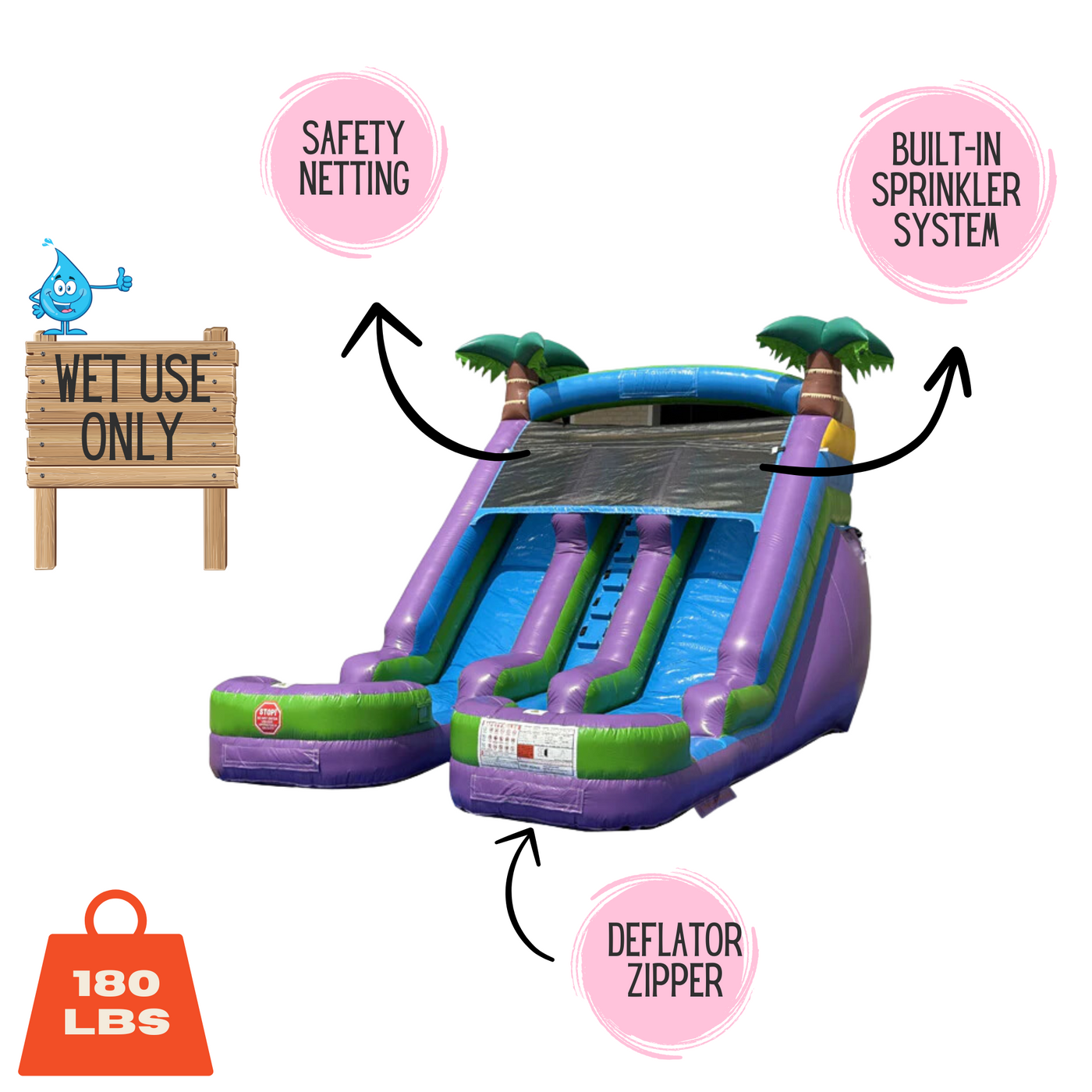 13' Lightweight Violet Twin Slide — Beyond Tent