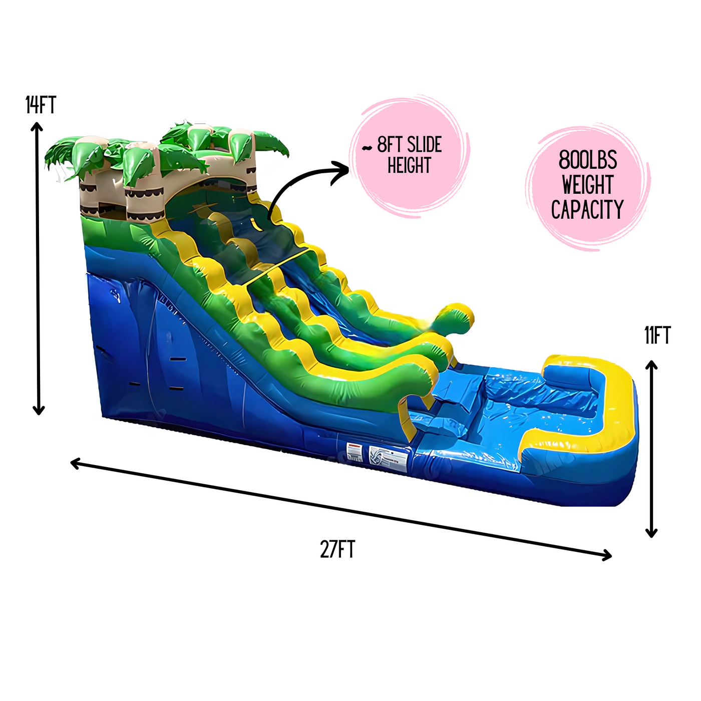 14' Tropical Water Slide — Beyond Tent