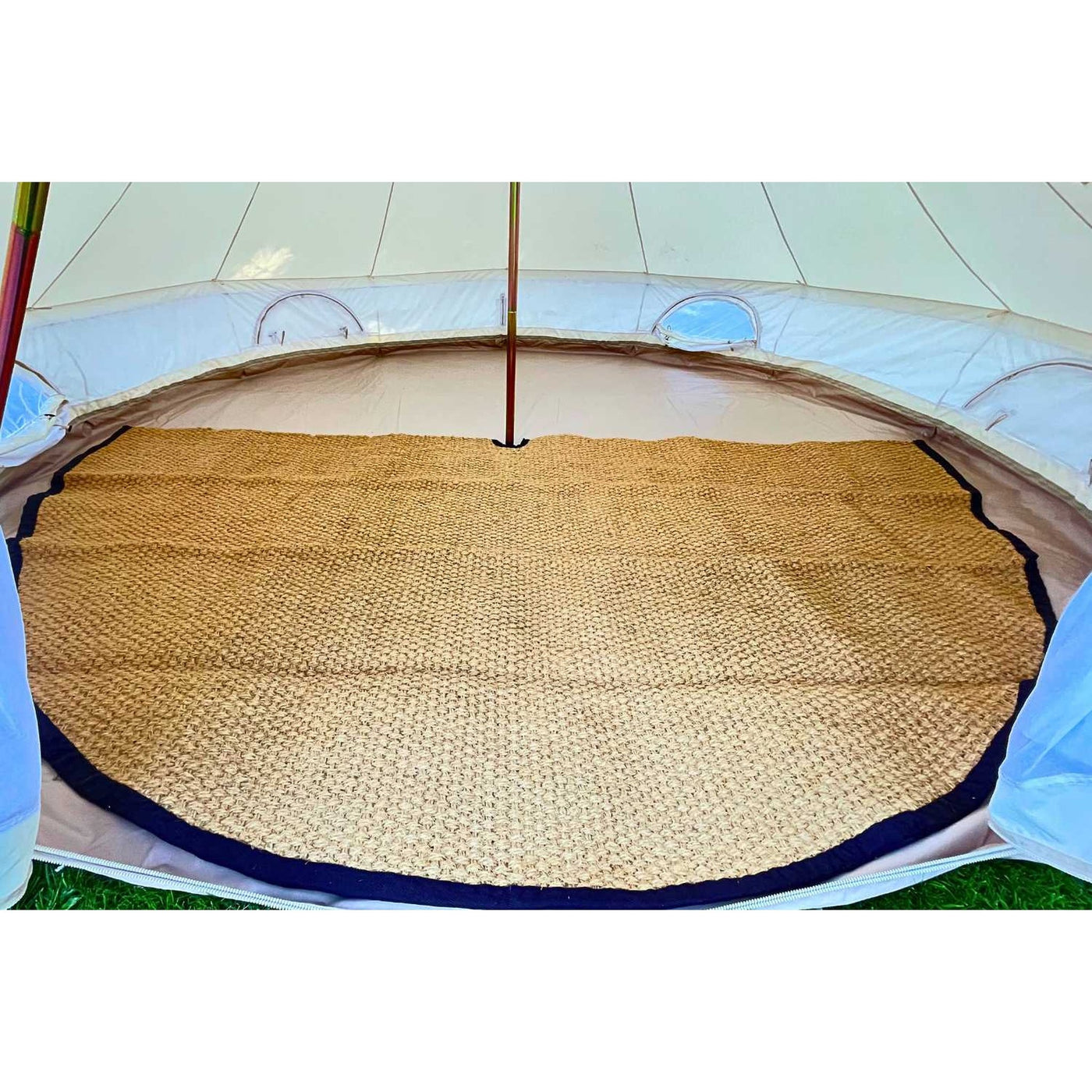 16' (5M) Coir Bell Tent Rug Half Moon — Beyond Tent