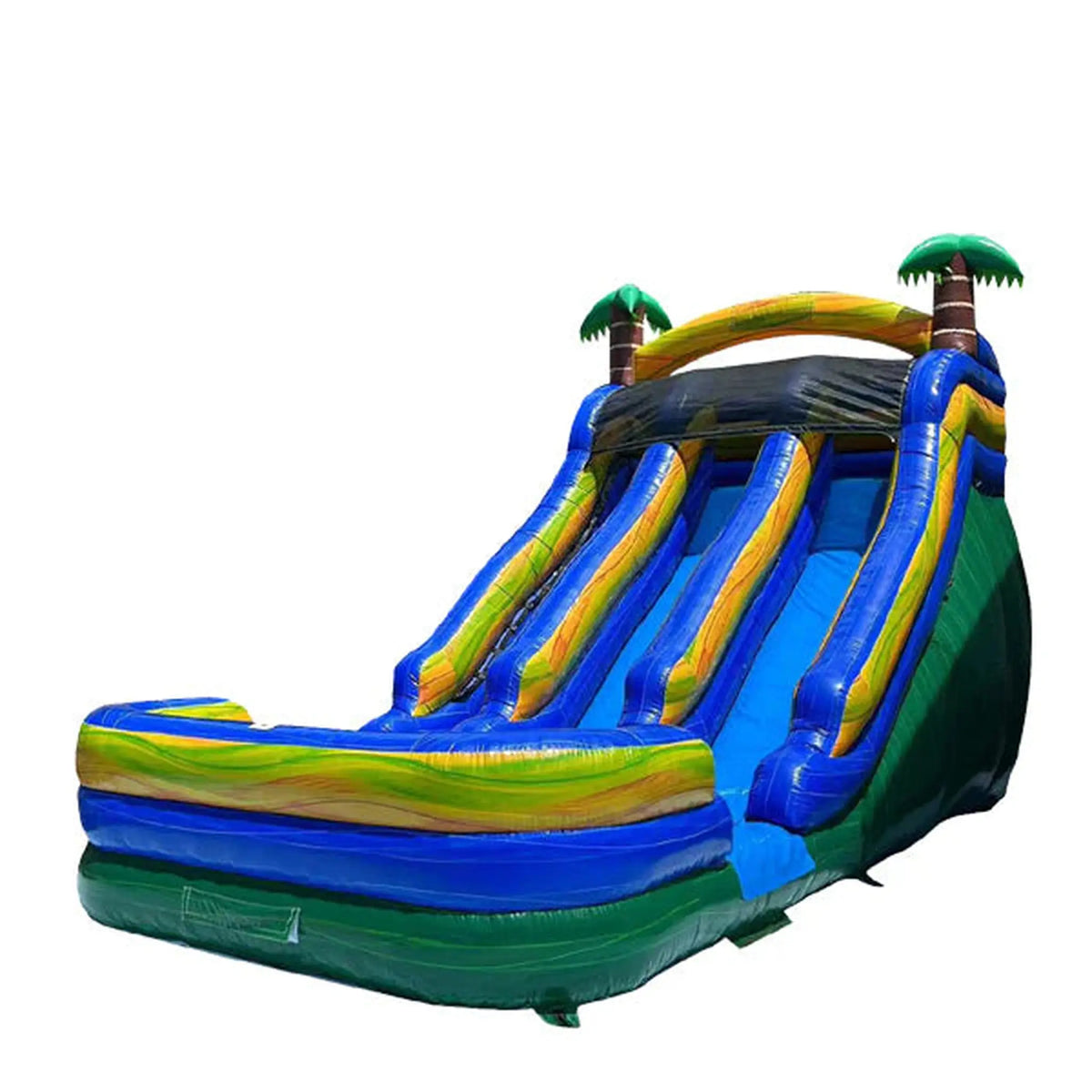 18' Double Lane Splash Wet and Dry Slide — Beyond Tent