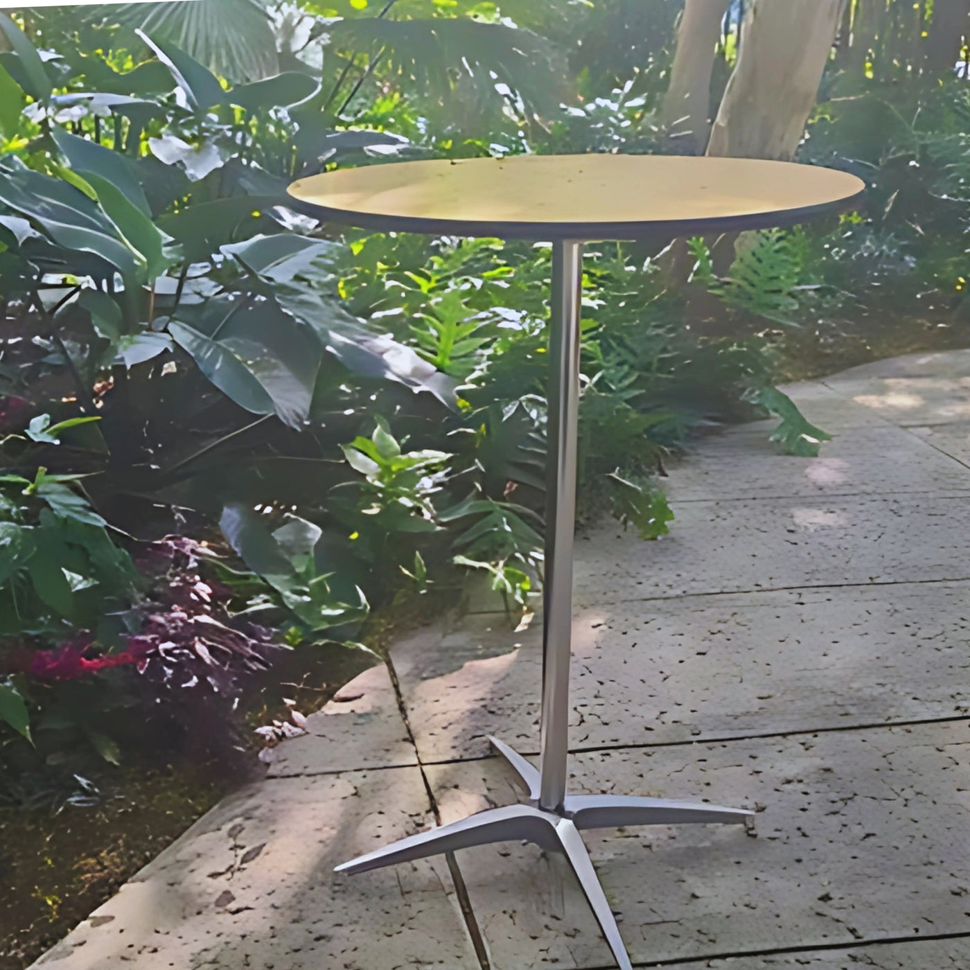 36'' Round Wood Cocktail Table — Beyond Tent