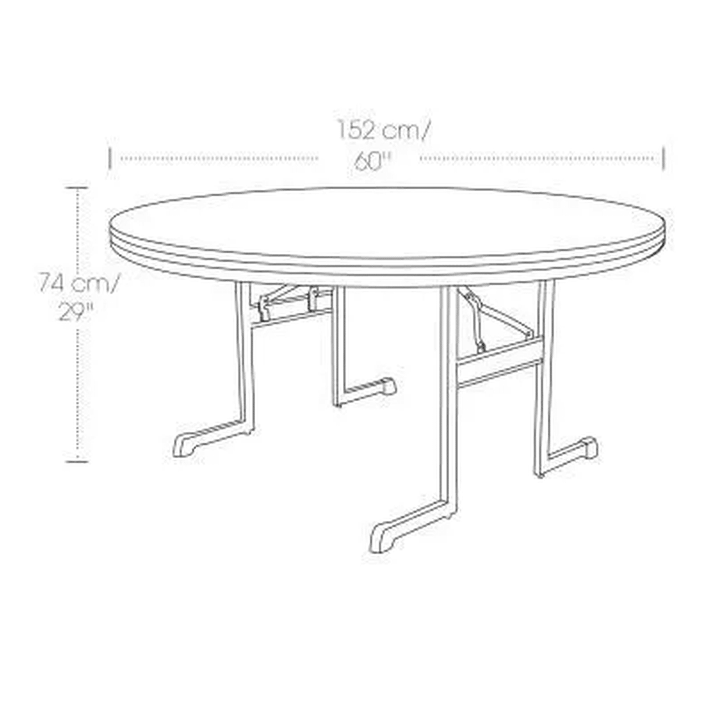 Lifetime 60" Professional Round Table — Beyond Tent