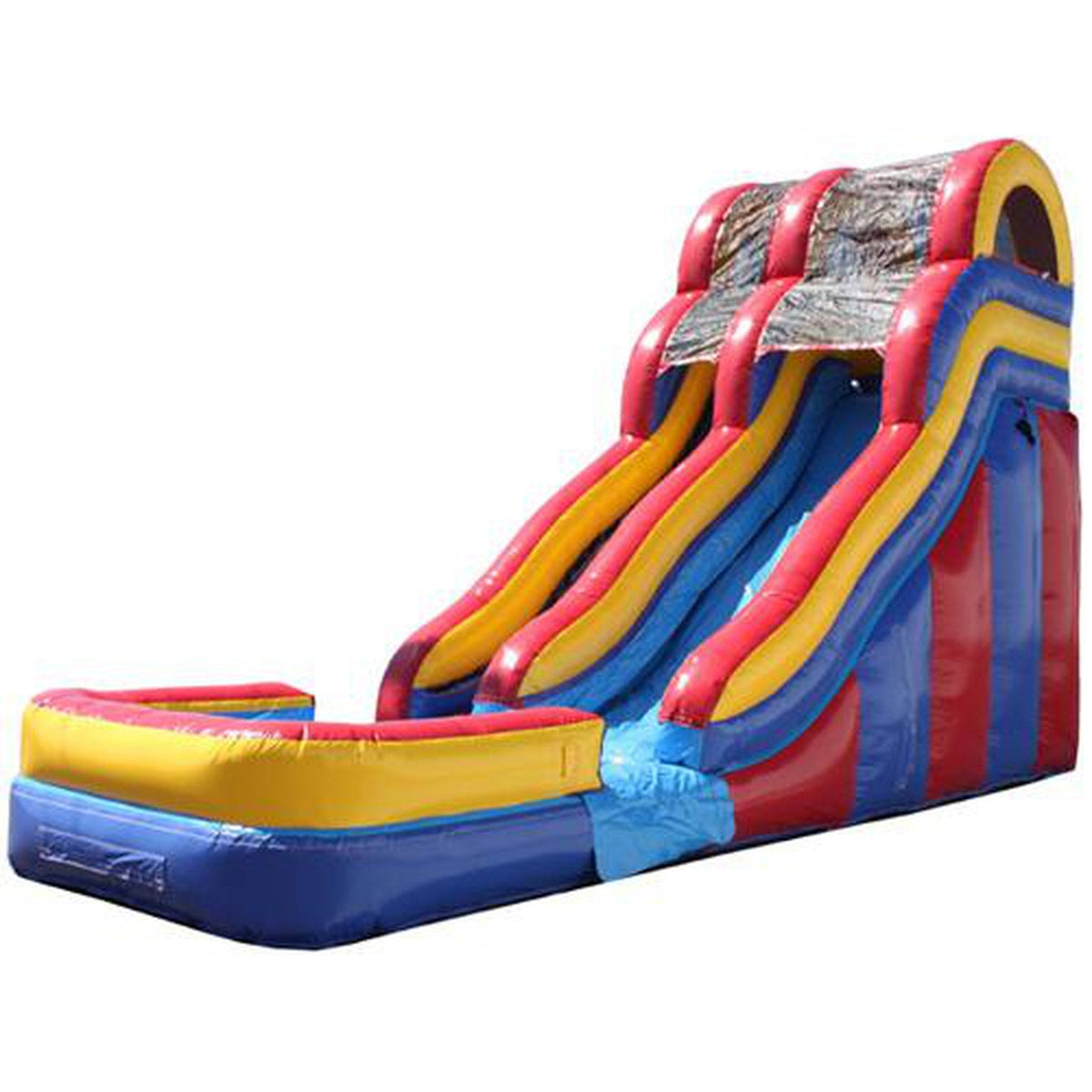 18' Double Dip Red Wet & Dry Slide — Beyond Tent
