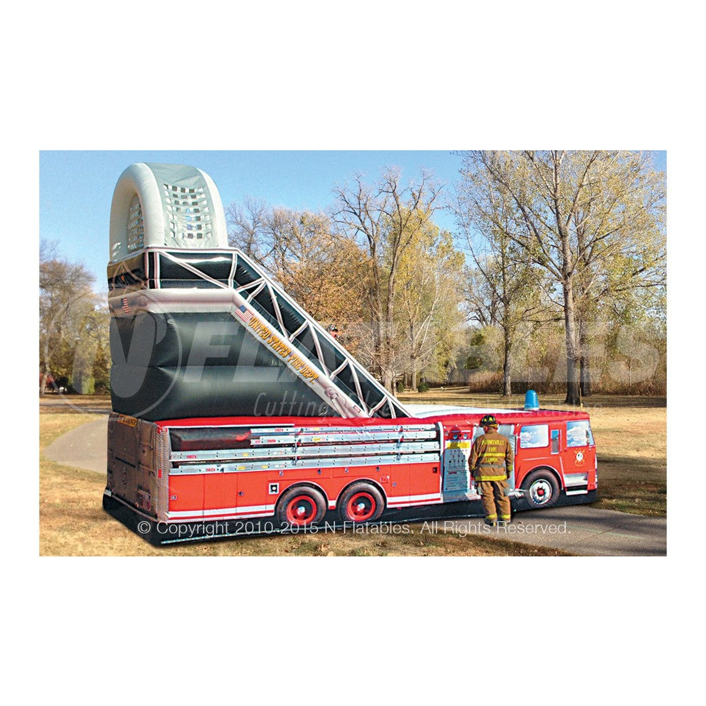18' Fire Truck Slide — Beyond Tent