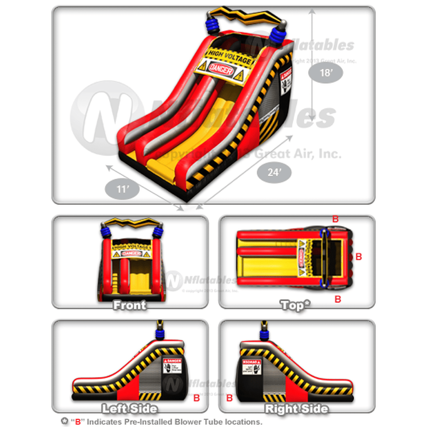 18' High Voltage Slide — Beyond Tent