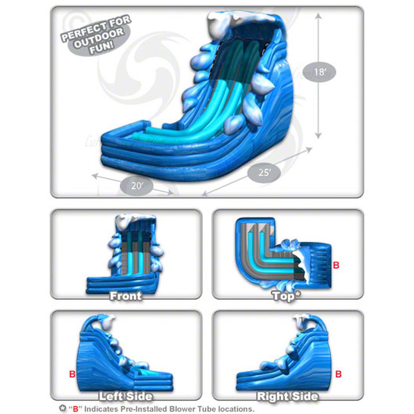 18' SuperSplash Dual Water Slide — Beyond Tent