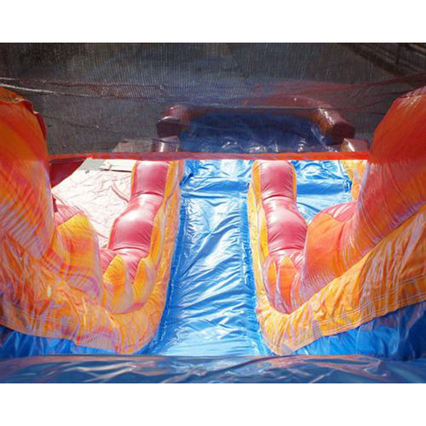 19' Dual Lane Volcano Wet & Dry Slide — Beyond Tent