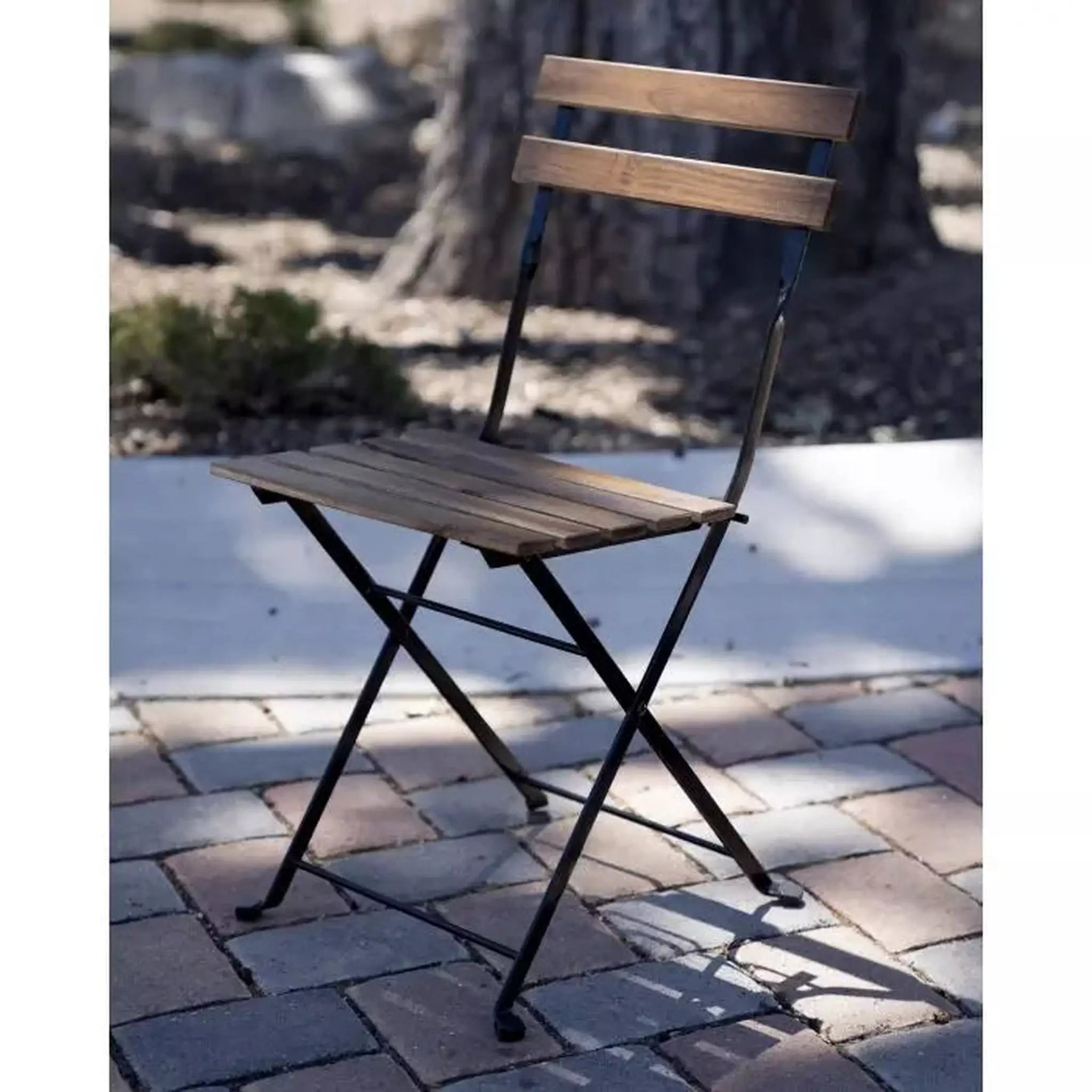 French Bistro Slatted Cafe Folding Chair — Beyond Tent