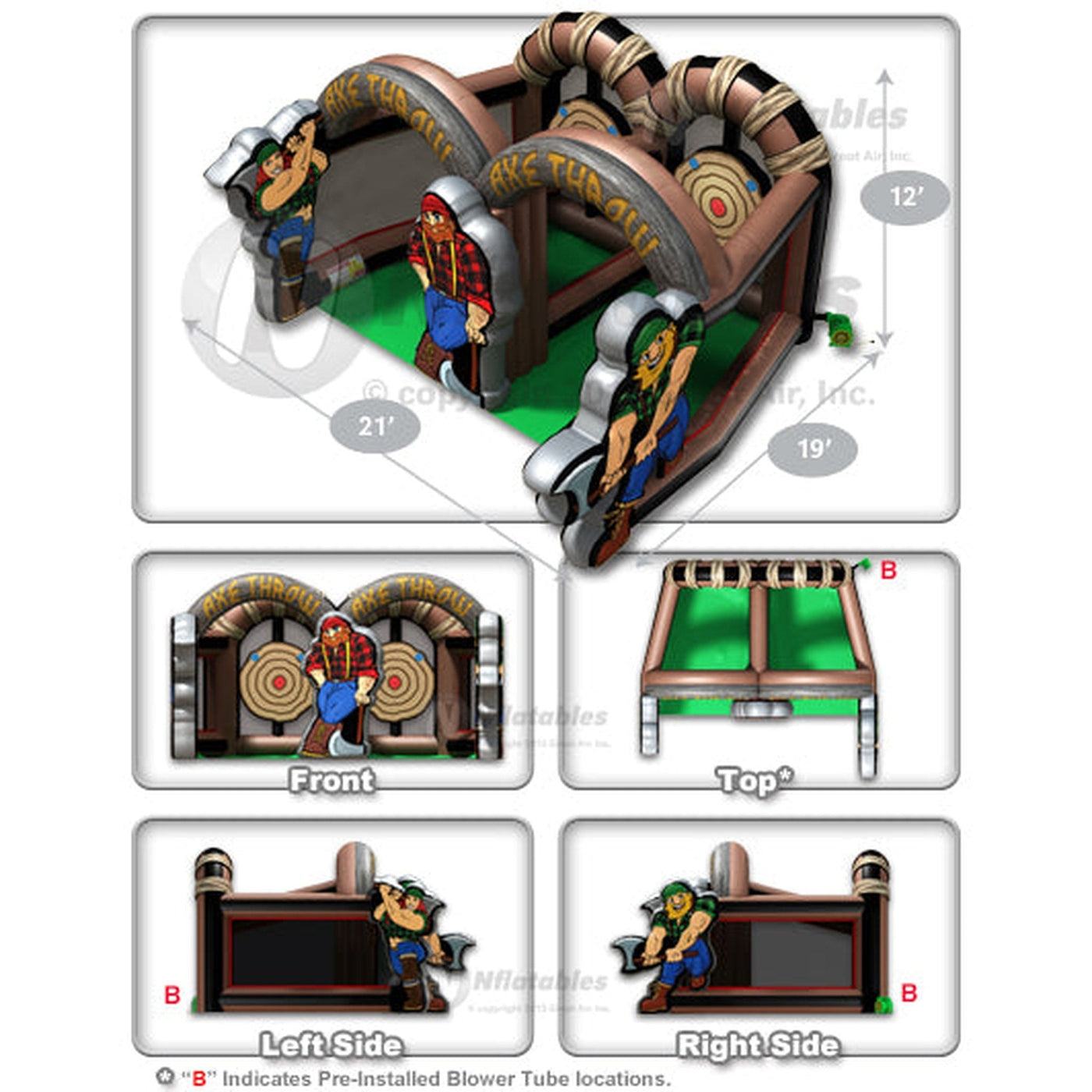 Inflatable Lumberjack Axe Throw (Double) — Beyond Tent