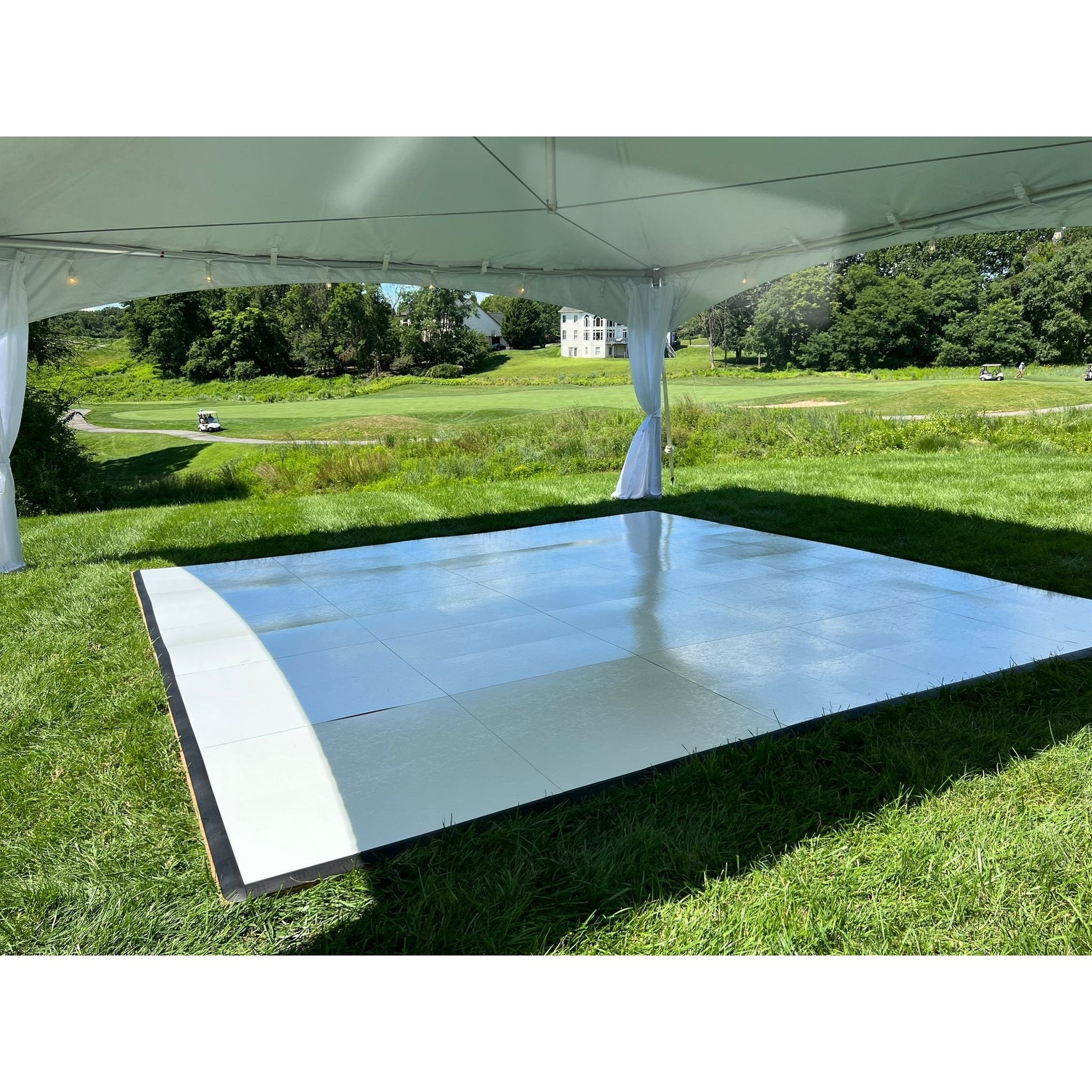 Slate White Portable Dance Floor — Beyond Tent