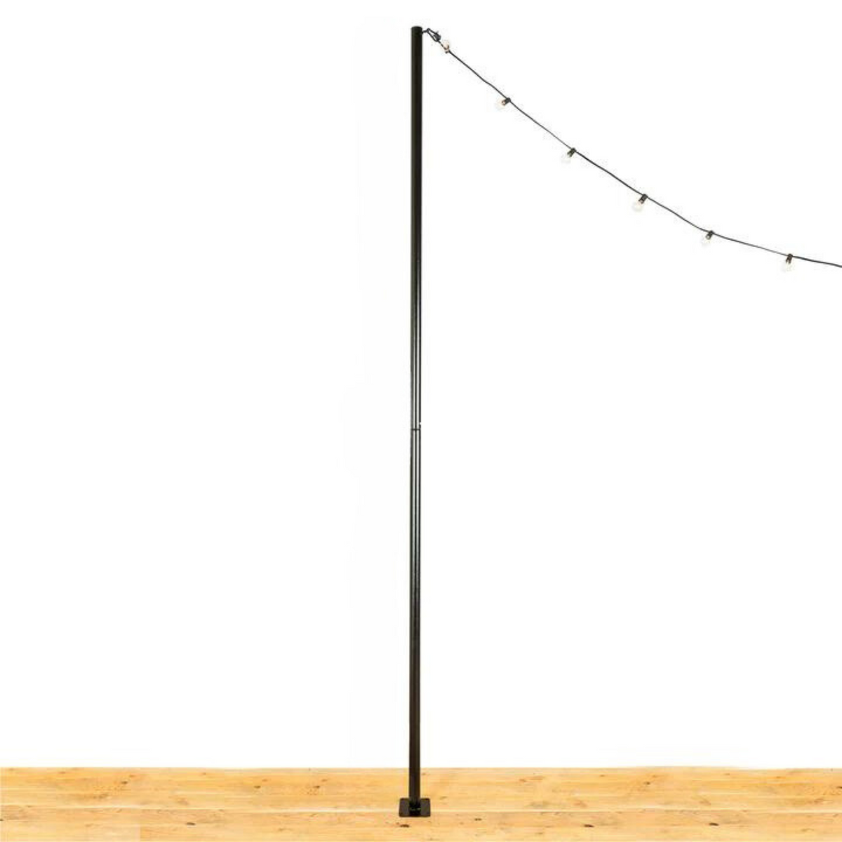 String Light Pole Stand with Mounting Plate — Beyond Tent